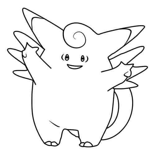 Раскраска Покемон Клефэйри #0035 распечатать или скачать