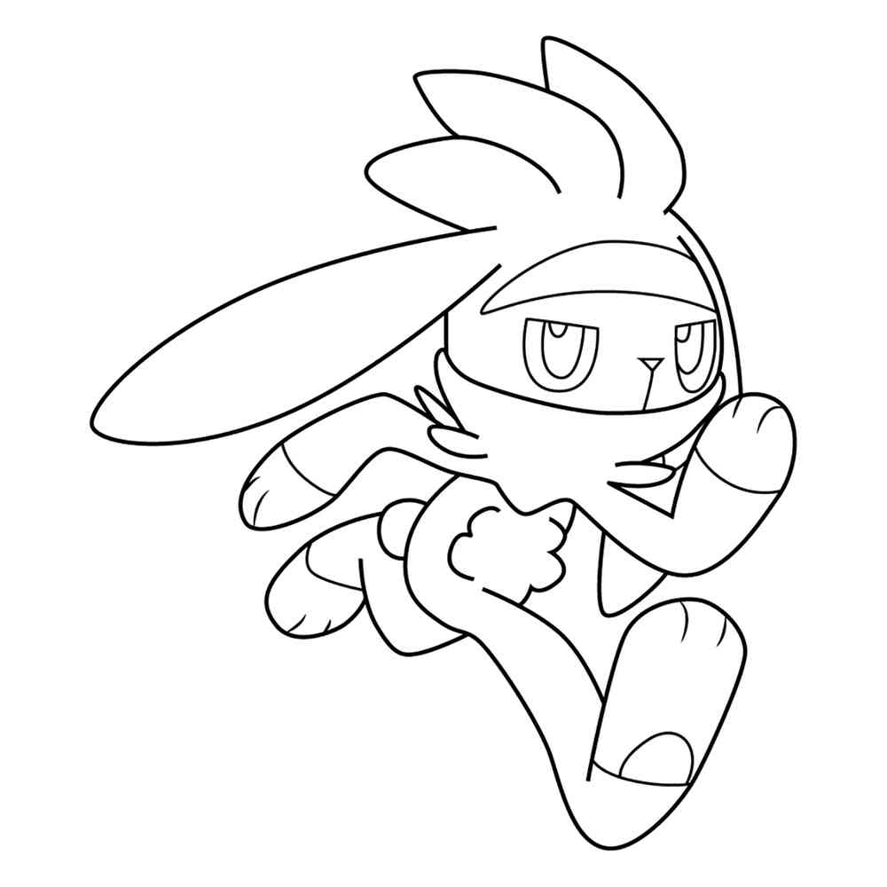 Раскраска Покемон Рабут #0814 распечатать или скачать