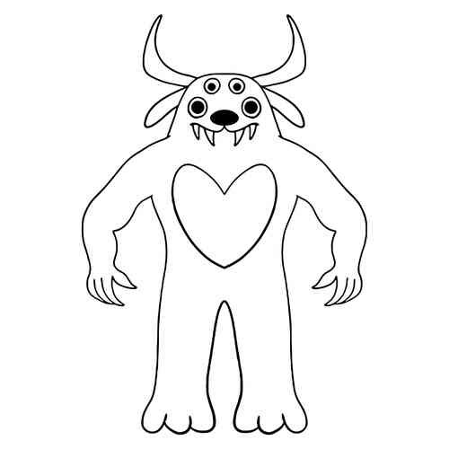 Раскраска Персонажи Банбан 2 распечатать или скачать