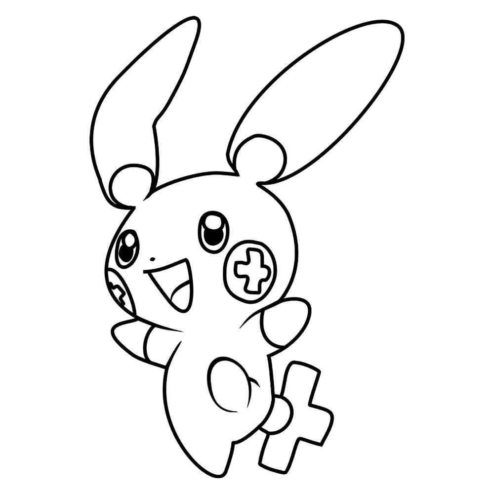 Раскраска Покемон Пласл #0311 распечатать или скачать