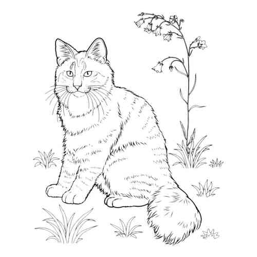 Раскраски кота, кошки, котят