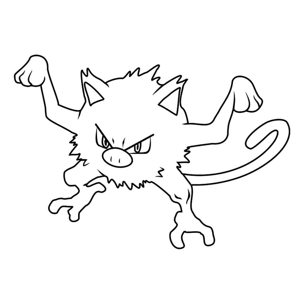 Раскраска Покемон Манки #0056 распечатать или скачать