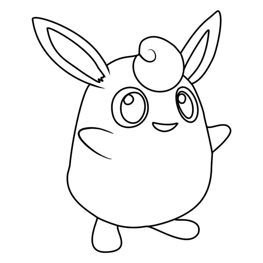 Раскраска Покемон Вигглитафф #0040 распечатать или скачать