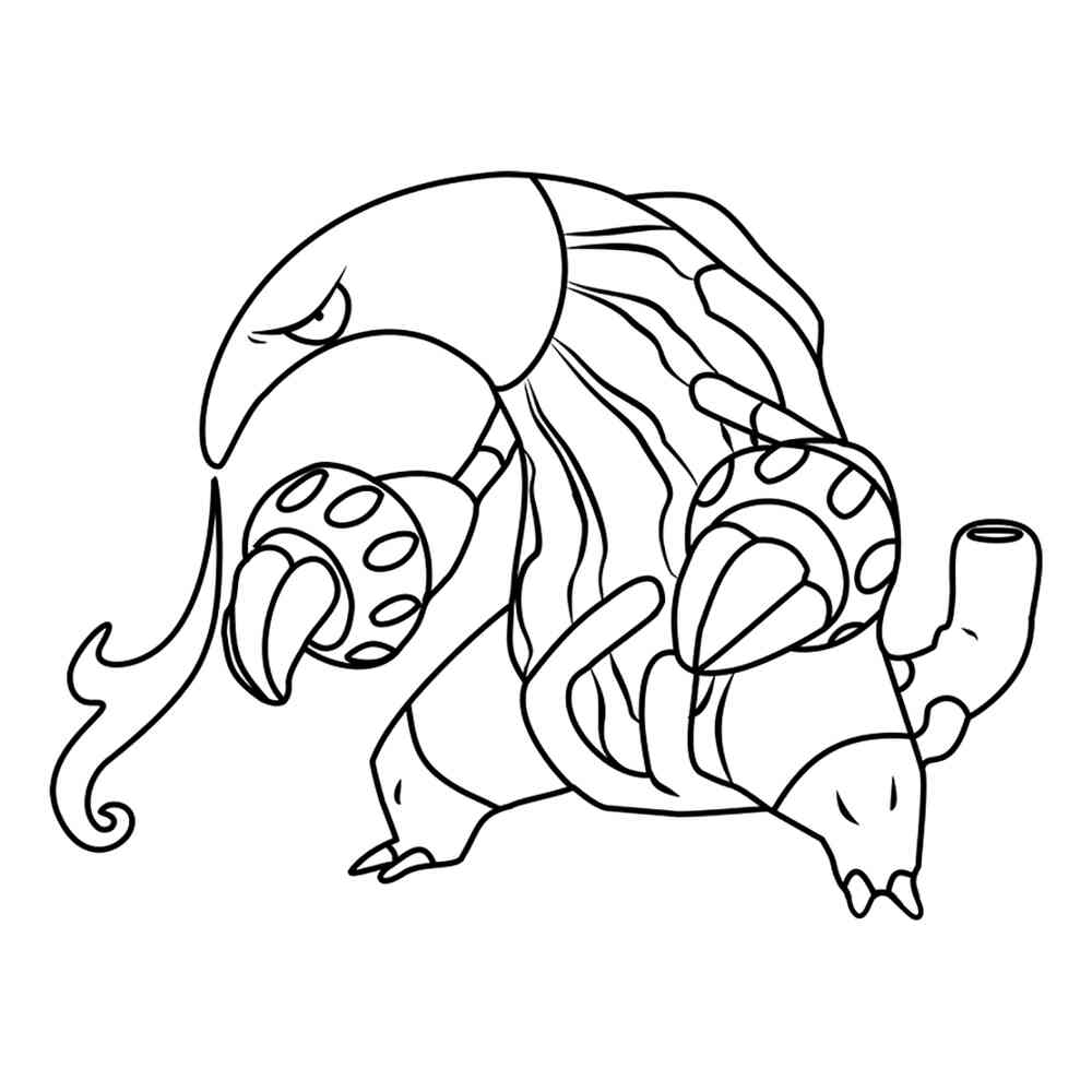 Раскраска Покемон Хитмор #0631 распечатать или скачать