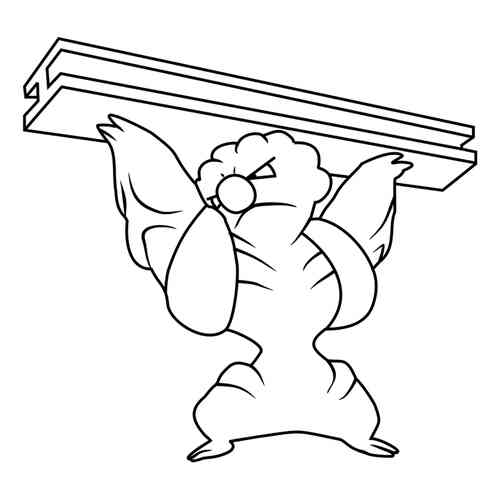 Раскраска Покемон Даклетт #0580 распечатать или скачать