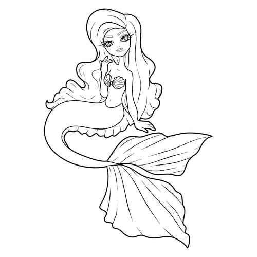 Русалки | раскраски для детей | распечатать