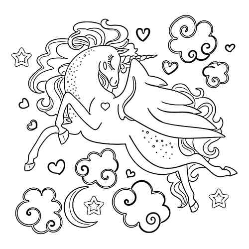 Раскраски единороги. Распечатать или скачать