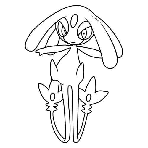 Раскраска Легендарный покемон Кресселия #0488 распечатать или скачать