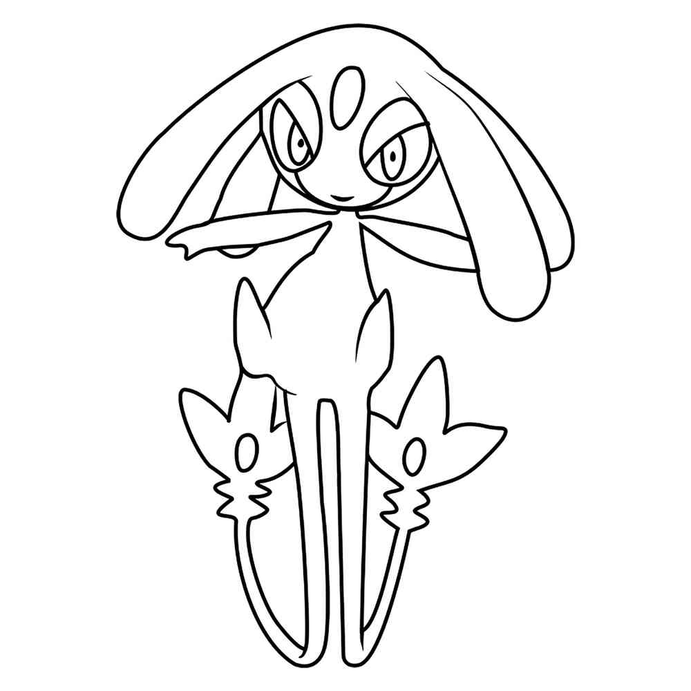 Раскраска Легендарный покемон Месприт #0481 распечатать или скачать