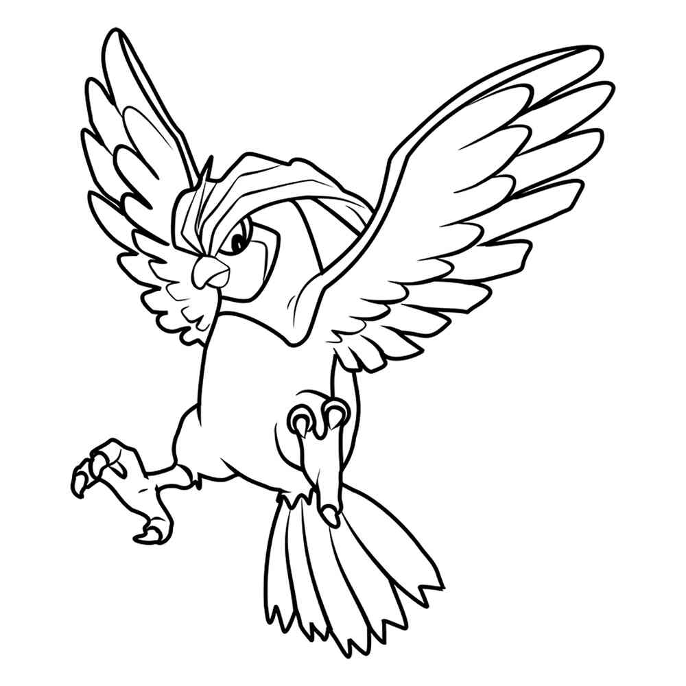 Раскраска Покемон Пиджеотто #0017 распечатать или скачать