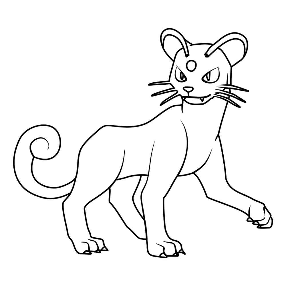 Раскраска Покемон Персиан #0053 распечатать или скачать