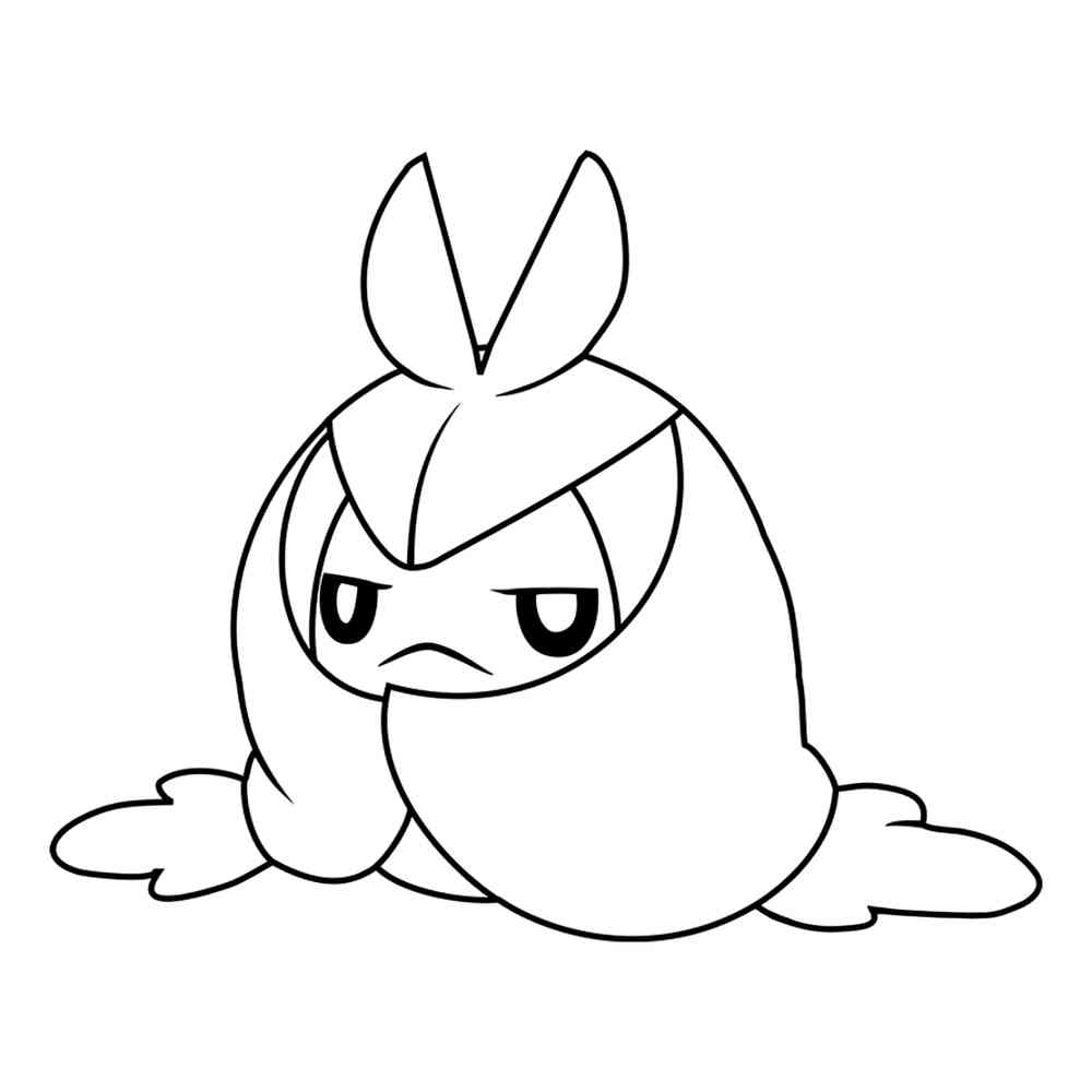 Раскраска Покемон Свадлун #0541 распечатать или скачать