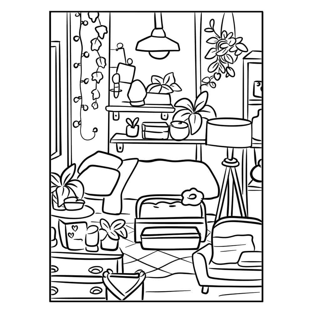 Раскраска Тока Бока интерьер | распечатать раскраски для детей