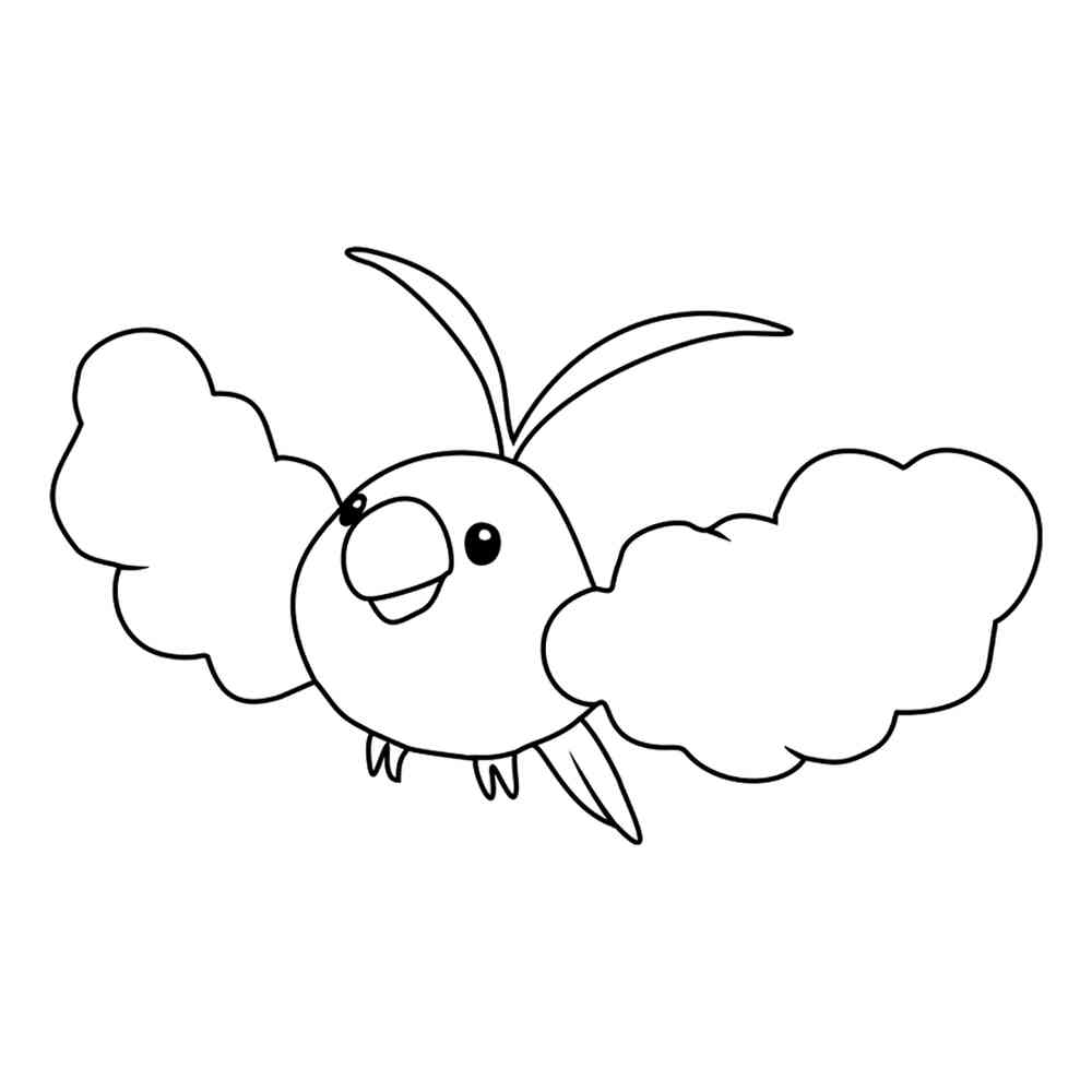 Раскраска Покемон Сваблу #0333 распечатать или скачать