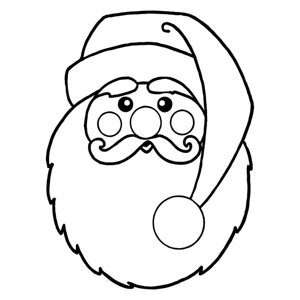 Раскраска Удивлённый Дед Мороз распечатать или скачать