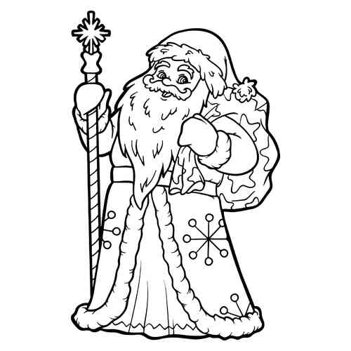 Раскраски Дед Мороз и Снегурочка | распечатать раскраски для детей