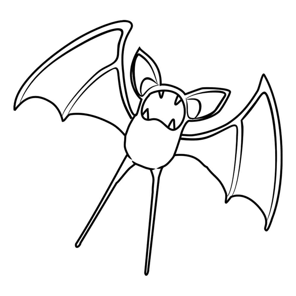 Раскраска Покемон Зубат #0041 распечатать или скачать