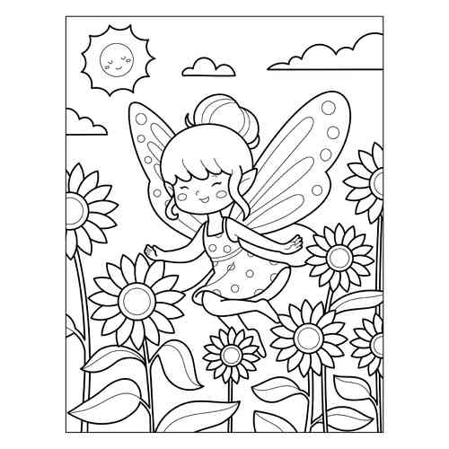 Раскраски фей для малышей: распечатать