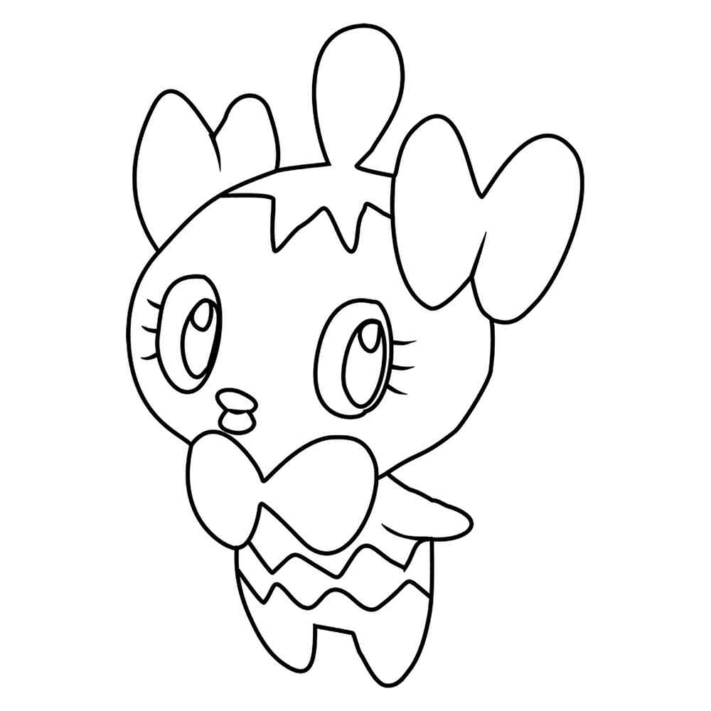 Раскраска Покемон Гофита #0574 распечатать или скачать