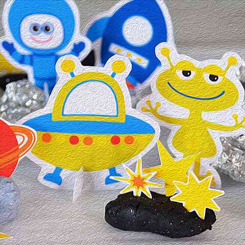 Игрушки из бумаги Планеты и инопланетяне
