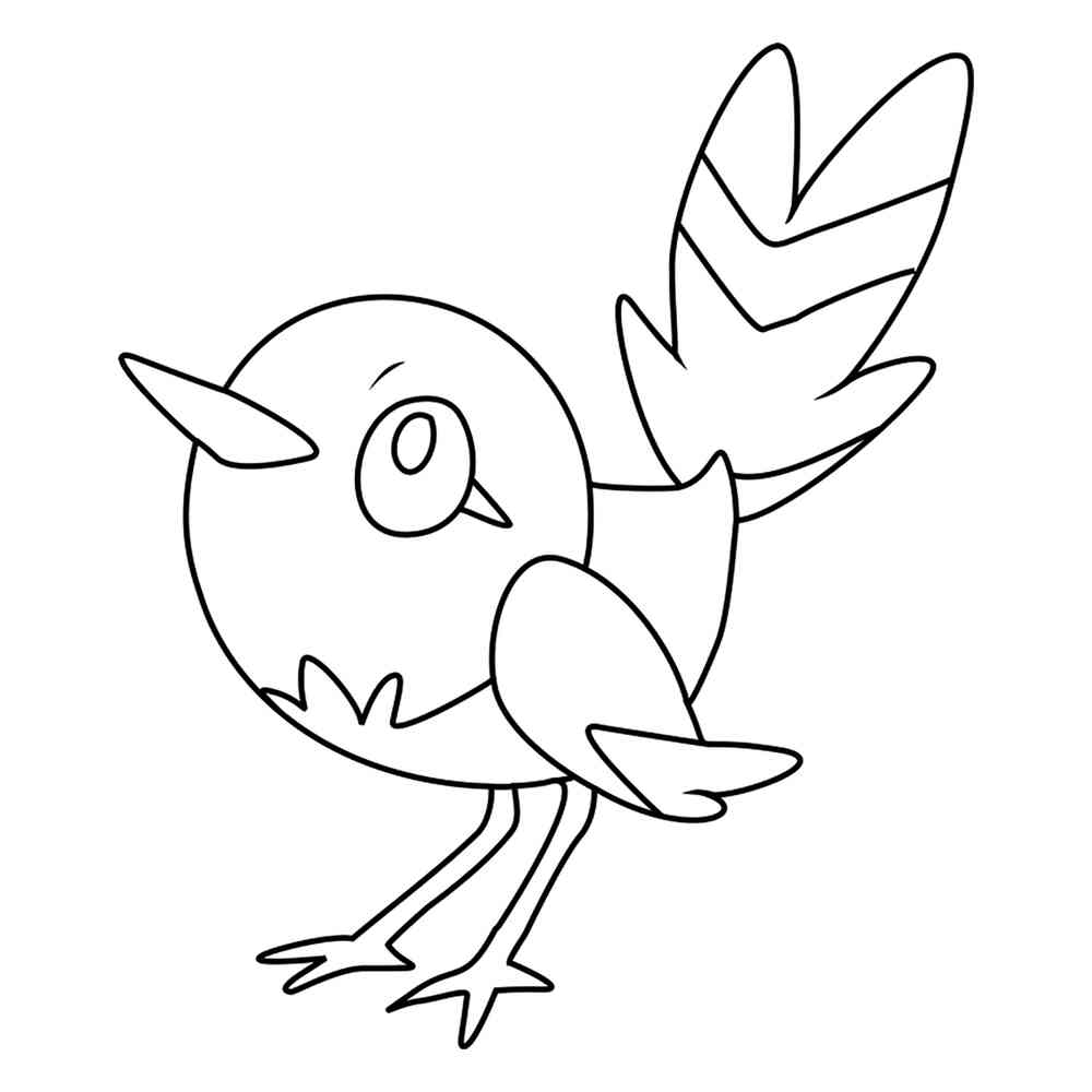 Pokemon Fletchling Coloring Pages