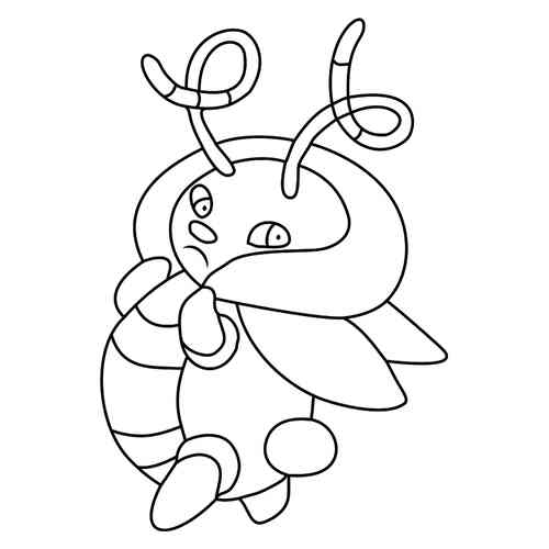 Раскраска Покемон Вурмпл #0265 распечатать или скачать