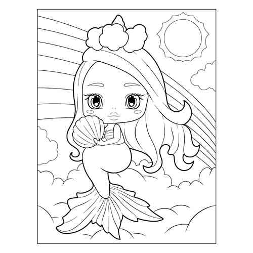 Русалки | раскраски для детей | распечатать