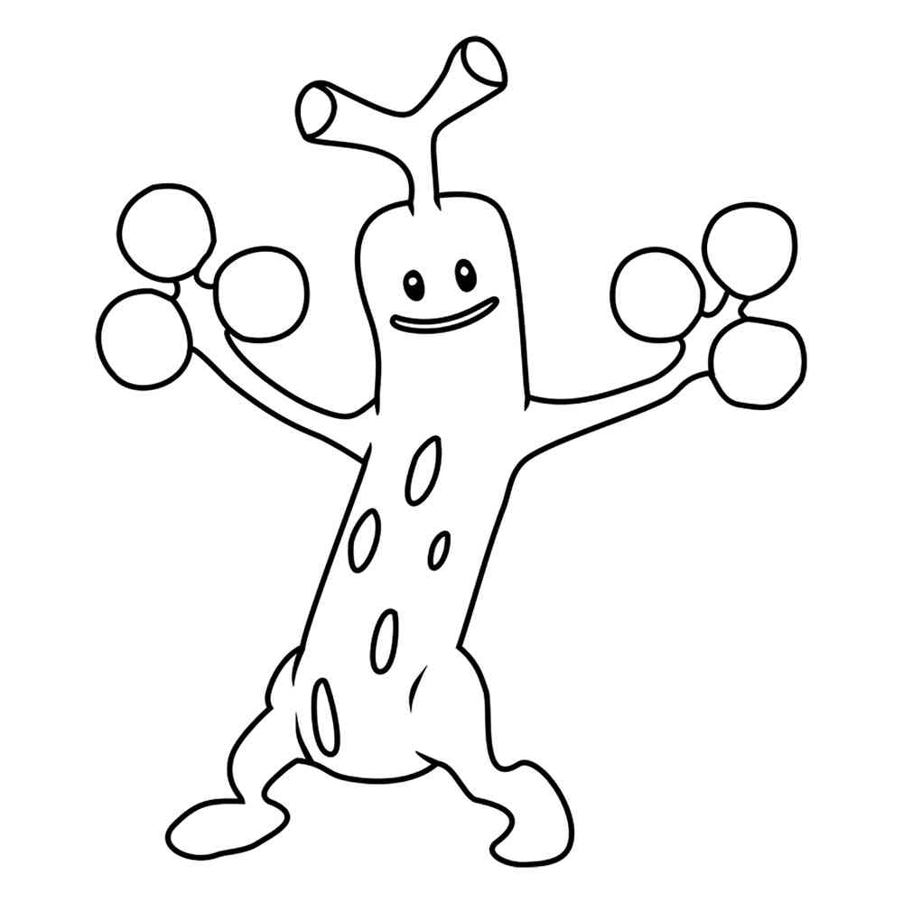 Раскраска Покемон Судовудо #0185 распечатать или скачать