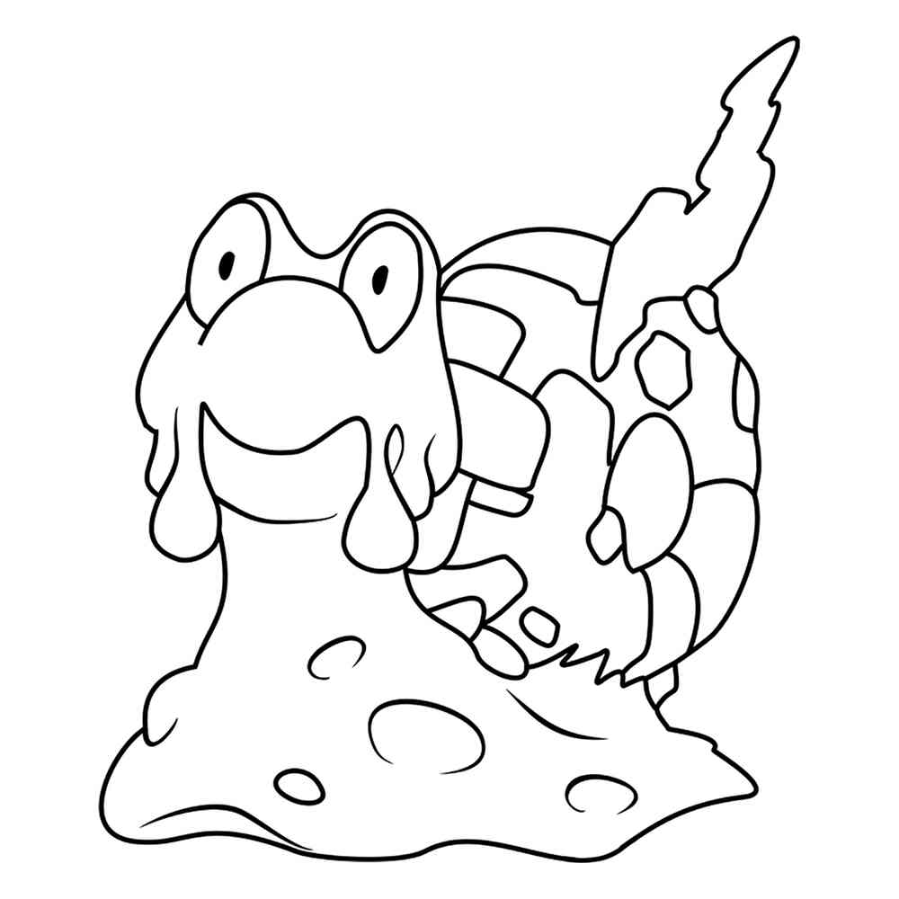 Раскраска Покемон Магкарго #0219 распечатать или скачать