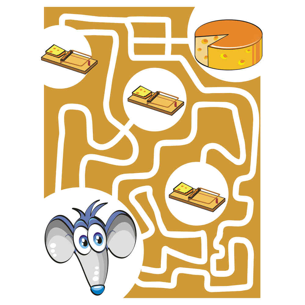 Лабиринт для детей «Мышка» | распечатать