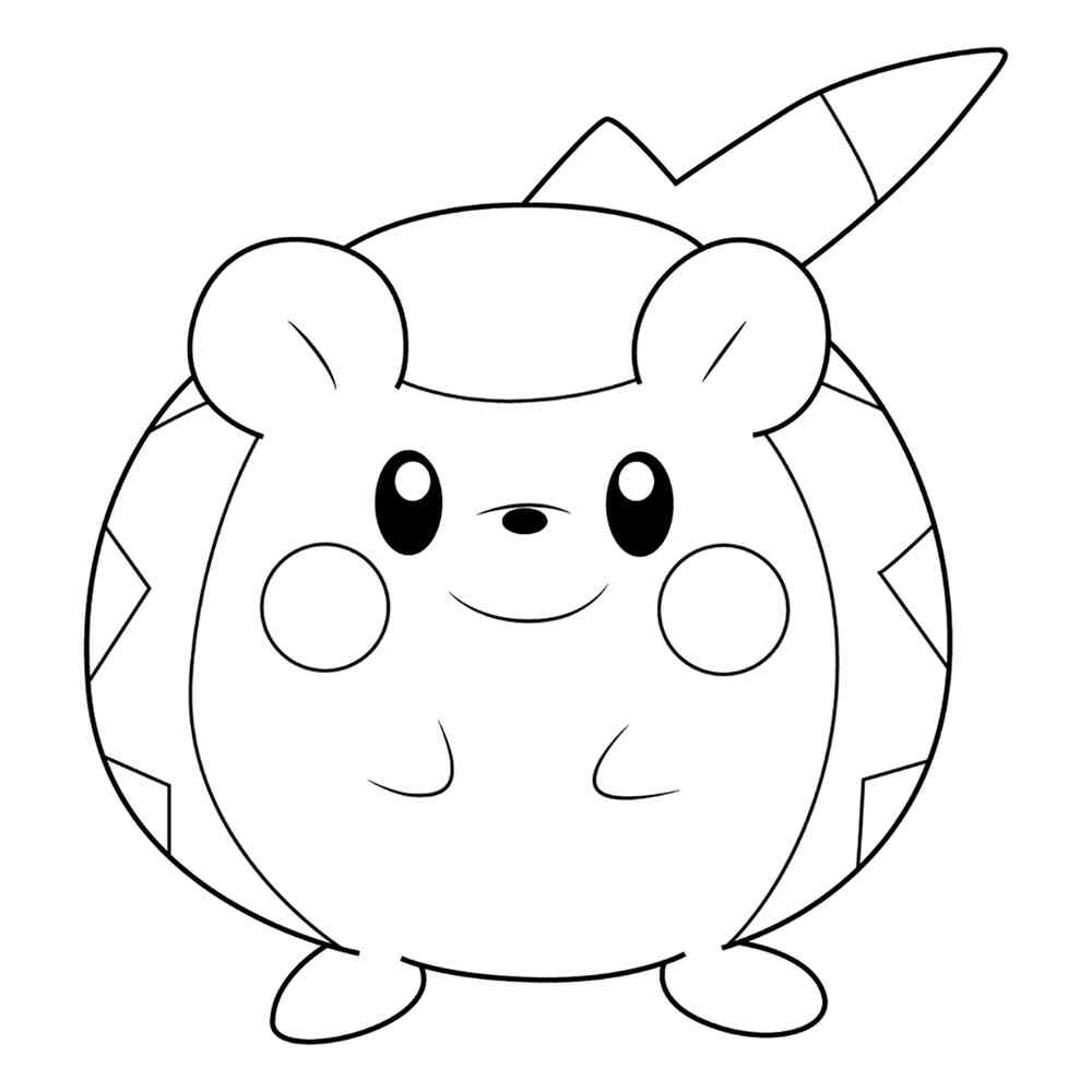 Раскраска Покемон Тогедемару #0777 распечатать или скачать