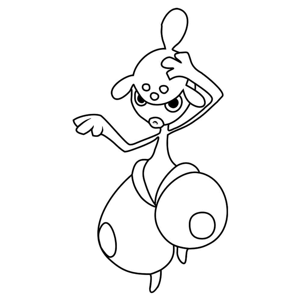 Раскраска Покемон Медичам #0308 распечатать или скачать