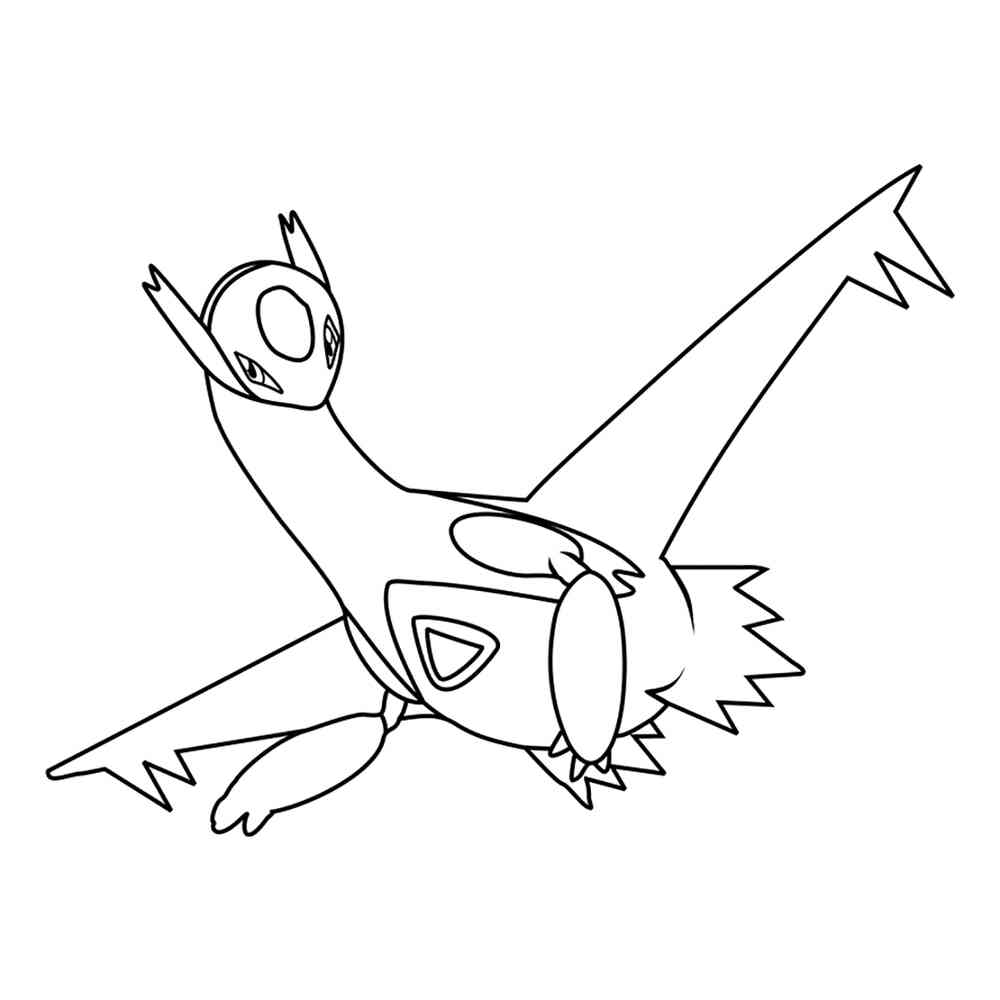 Раскраска Легендарный покемон Латиос #0381 распечатать или скачать