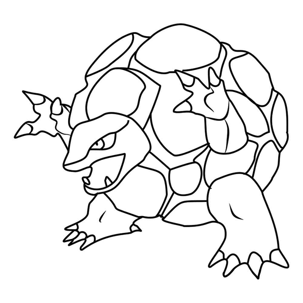 Раскраска Покемон Голем #0076 распечатать или скачать
