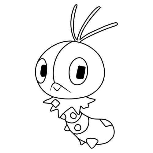 Раскраска Покемон Скиддо #0672 распечатать или скачать