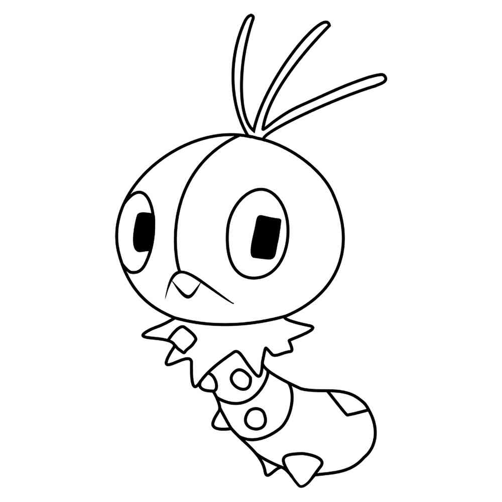 Раскраска Покемон Скаттербаг #0664 распечатать или скачать