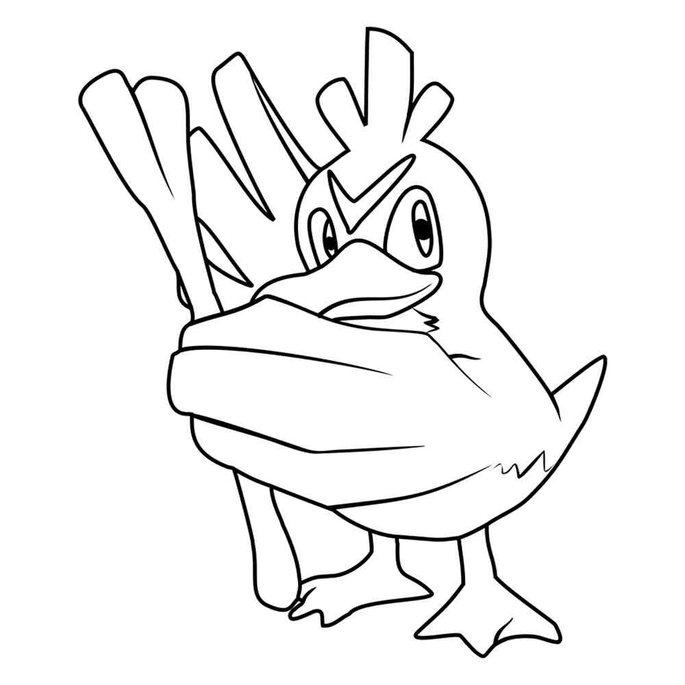 Раскраска Покемон Фарфетч'д #0083 распечатать или скачать