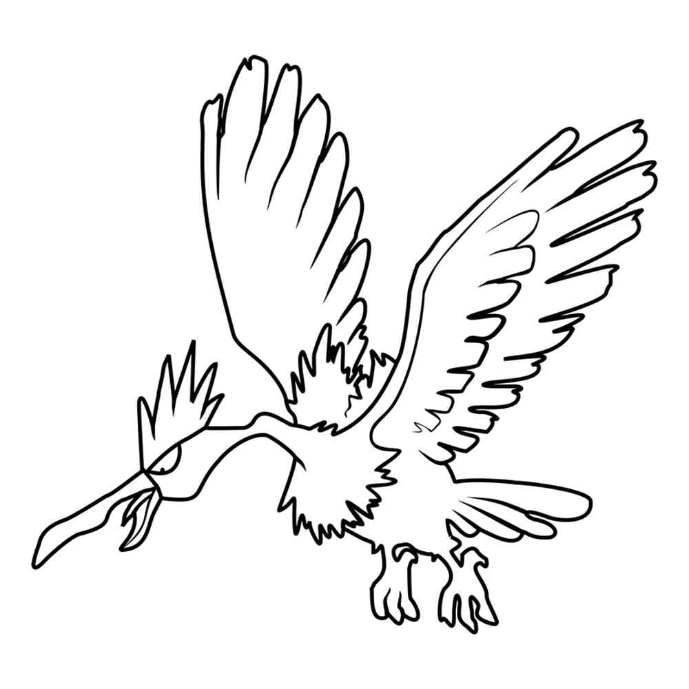 Раскраска Покемон Фироу #0022 распечатать или скачать