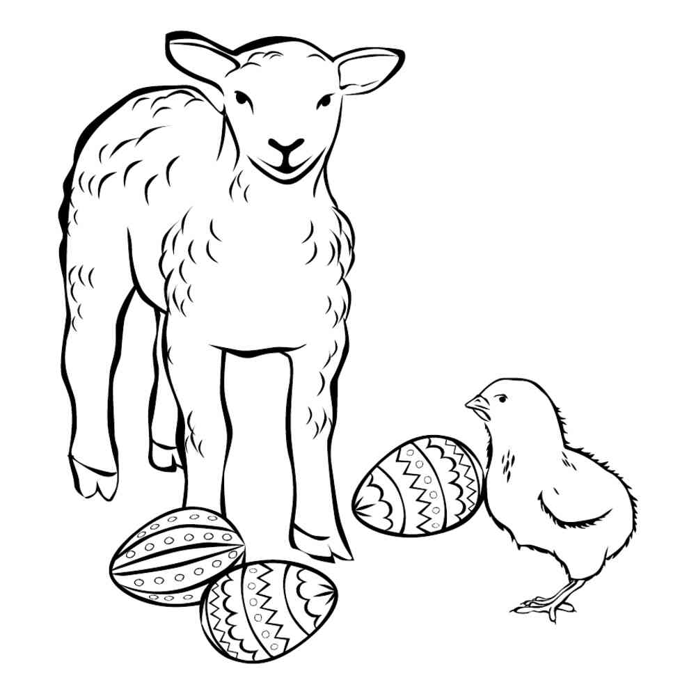 Раскраска Символы Пасхи распечатать или скачать