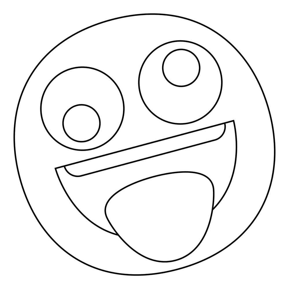 Раскраска Забавный смайлик | распечатать раскраски для детей