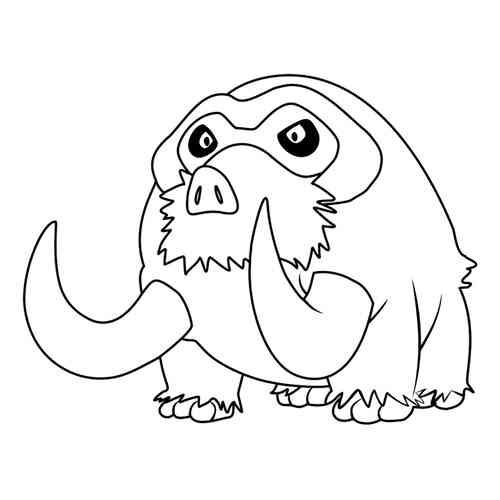 Раскраска Покемон Манчлакс #0446 распечатать или скачать