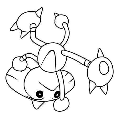 Раскраска Покемон Хоппип #0187 распечатать или скачать