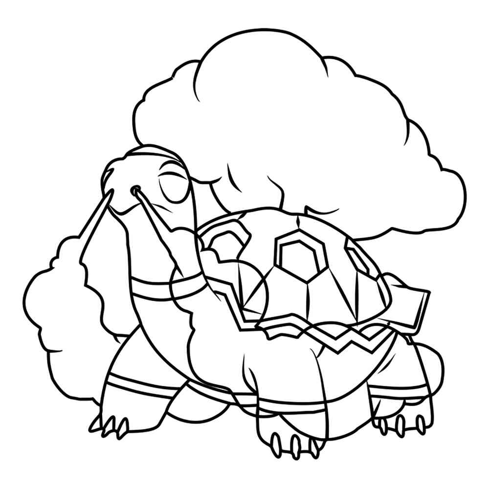 Раскраска Покемон Торкоал #0324 распечатать или скачать