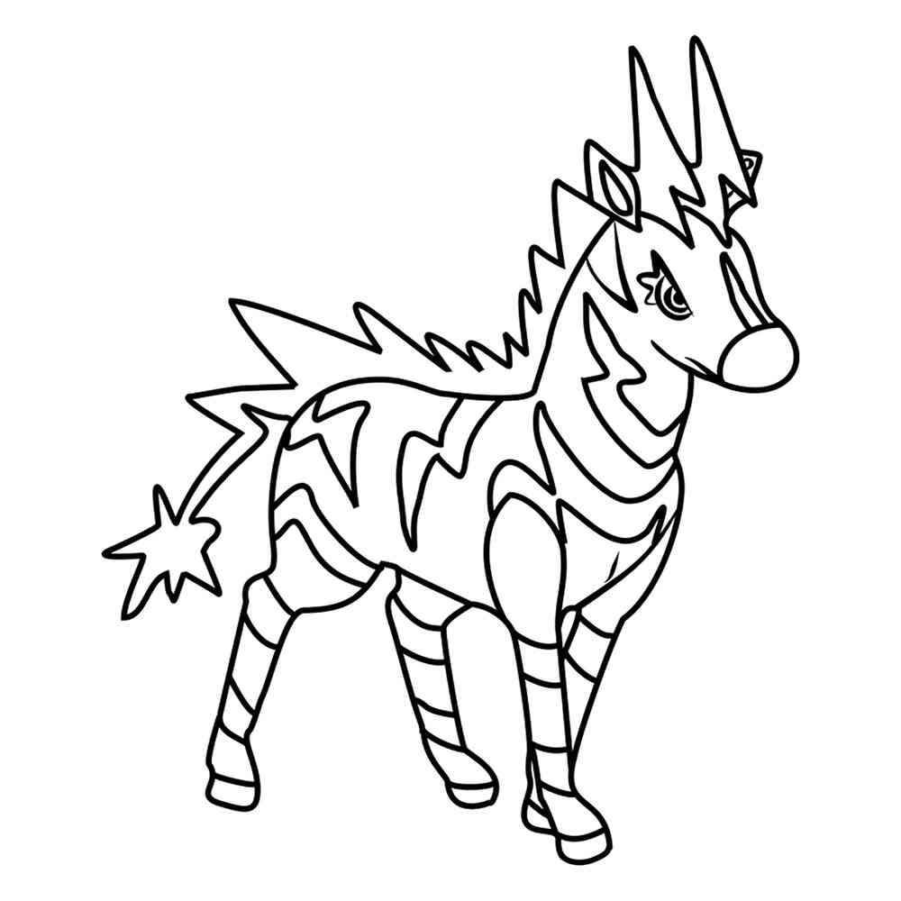 Раскраска Покемон Зебстрайка #0523 распечатать или скачать