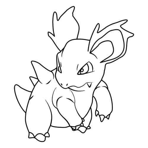 Раскраска Покемон Нидокинг #0034 распечатать или скачать