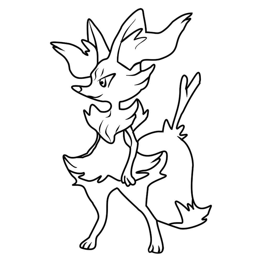Раскраска Покемон Брейксен #0654 распечатать или скачать