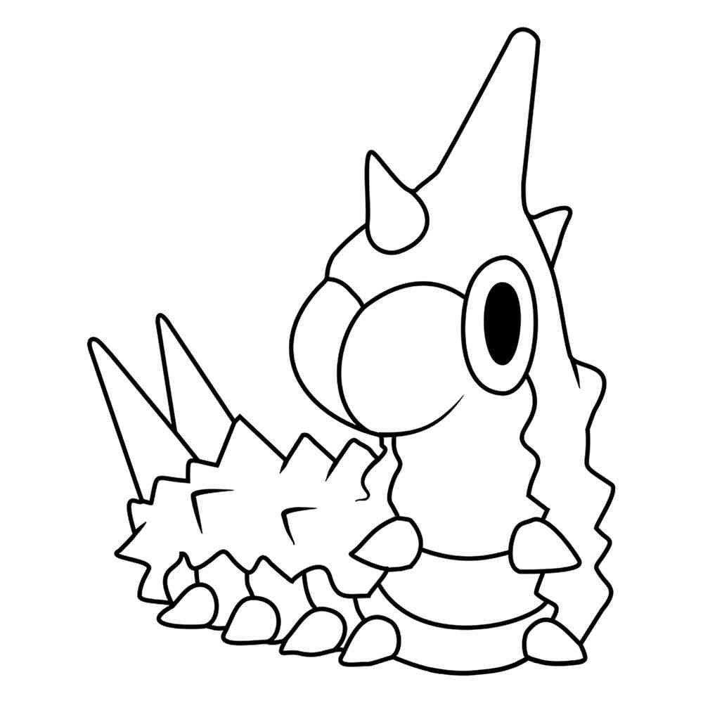 Раскраска Покемон Вурмпл #0265 распечатать или скачать