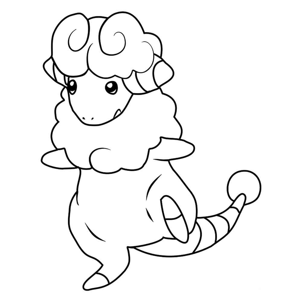 Раскраска Покемон Флааффи #0180 распечатать или скачать