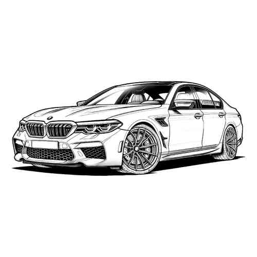 Раскраска Спорткар БМВ 3.0 CSL | распечатать раскраски для детей