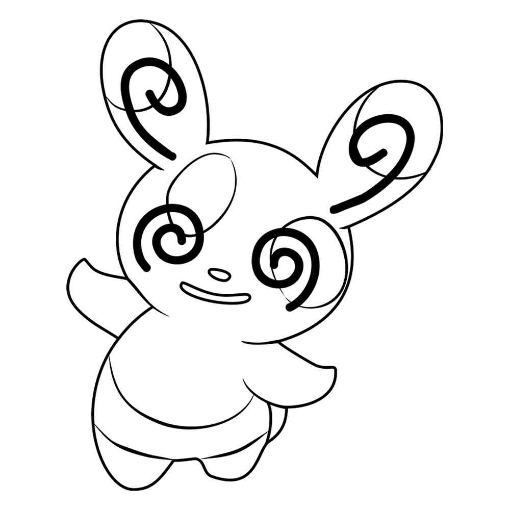 Раскраска Покемон Спинда #0327 распечатать или скачать